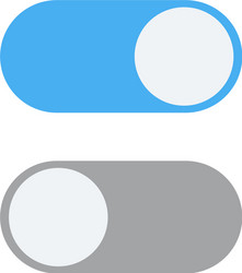 On and off toggle switch buttons material design Vector Image