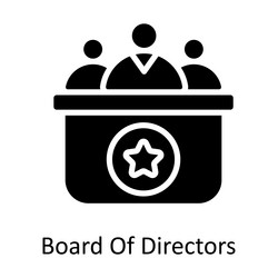 Board of directors outline icons simple s Vector Image