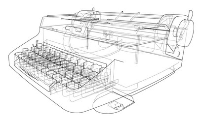 Concept of typewriter Royalty Free Vector Image