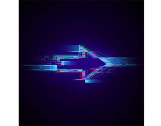 Cyberpunk futuristic arrow cyber Royalty Free Vector Image
