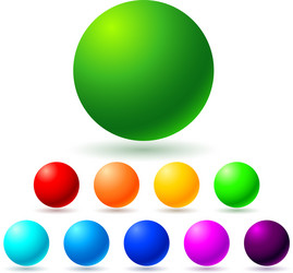 Set of colorful isolated glossy web buttons Vector Image