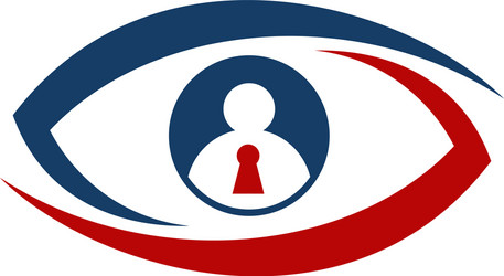 Cyber eye symbol icon in logo template Royalty Free Vector