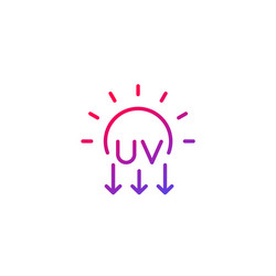 Letter uv red geometric simple line logo Vector Image