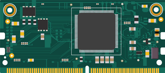 Diy electronic mega board with a microprocessor Vector Image