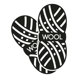Knitting cloth icon outline wool knit Royalty Free Vector