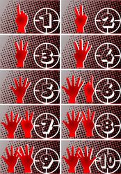 Children educational cards with numbers Royalty Free Vector