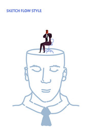 Cartoon sad and depressed people walking Vector Image