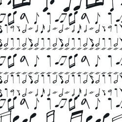 Music seamless background Royalty Free Vector Image