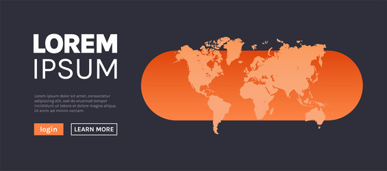 World map and horizontal earth continents concept Vector Image