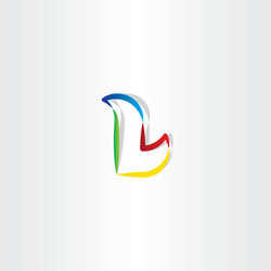 Letter l technology gradient logo colorful Vector Image