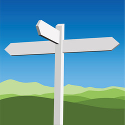 Directions sign post Royalty Free Vector Image