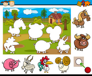 Cartoon preschool task for kids Royalty Free Vector Image