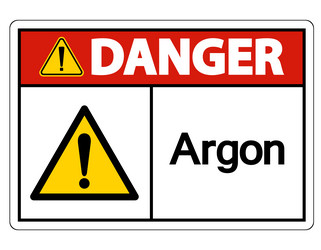 Warning argon symbol sign isolate on white Vector Image