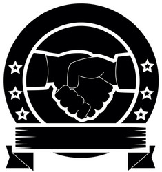 Diversity handshake symbol Royalty Free Vector Image