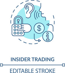 Insider trading concept icon Royalty Free Vector Image