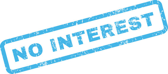 No interest rubber stamp Royalty Free Vector Image