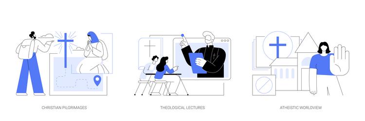 Doctrine of god abstract concept Royalty Free Vector Image