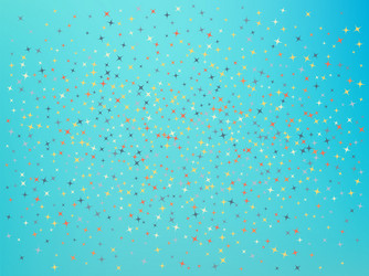 Cyan color background stars confetti Royalty Free Vector