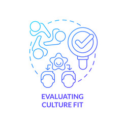 Evaluating culture fit concept icon Royalty Free Vector