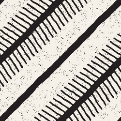 Seamless black and white hand drawn wavy lines Vector Image