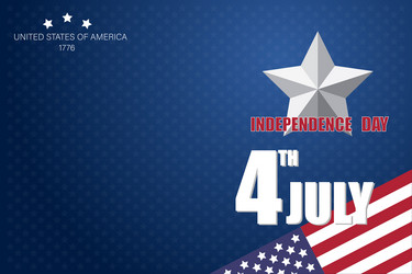 Independence day of the usa fourth july design Vector Image