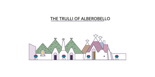 Italy alberobello tourism landmarks city Vector Image