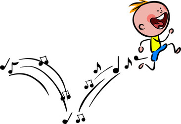 Kids holding musical notes music Royalty Free Vector Image