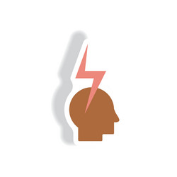 Paper sticker various symptoms Royalty Free Vector Image