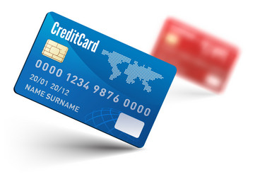 Realistic detailed credit card Royalty Free Vector Image