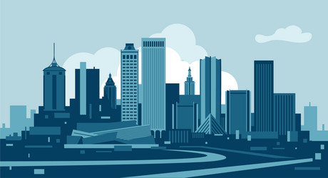 Tulsa oklahoma skyline Royalty Free Vector Image