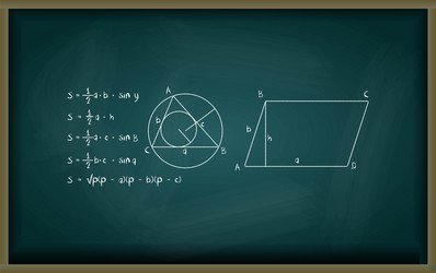 Girl holding board with math problem Royalty Free Vector