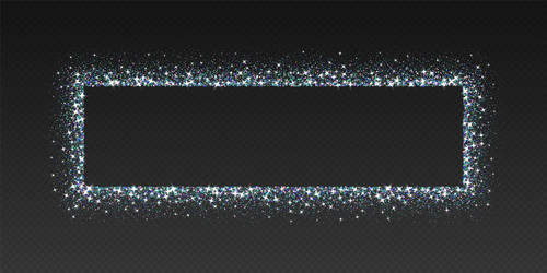 Pink glitter frame shimmering border in oval Vector Image