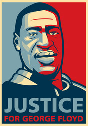 Justice for george floyd text message protest Vector Image