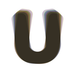 Letter u sign design template element Royalty Free Vector