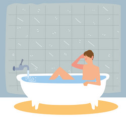 Man Taking Bath Vector Images (over 700)