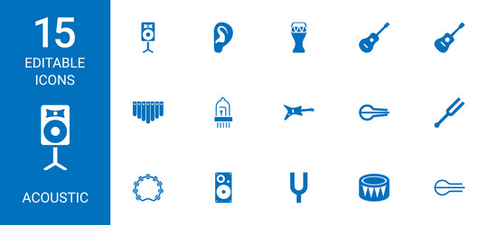 Acoustic icons Royalty Free Vector Image - VectorStock