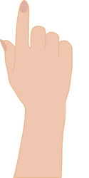 Female middle finger hand Royalty Free Vector Image