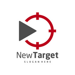 Play target logo template creative target logo Vector Image