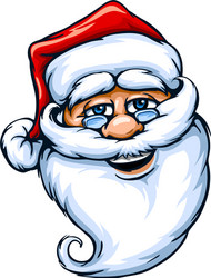 Happy santa claus face side view Royalty Free Vector Image