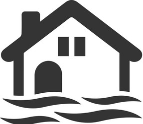 Flood disaster icon Royalty Free Vector Image - VectorStock