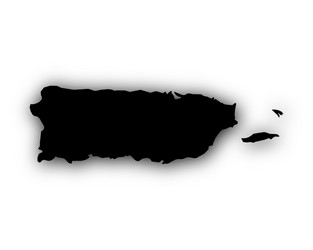 Simple outline map of puerto rico stylized line Vector Image