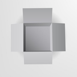 Box package top view Royalty Free Vector Image