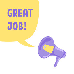 Red loudspeaker and good job Royalty Free Vector Image