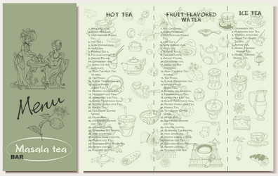 Restaurant royal tea menu design Royalty Free Vector Image