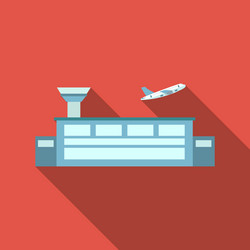 Airport icon black single building from Royalty Free Vector