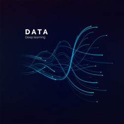 Big data visual concept machine learning Vector Image