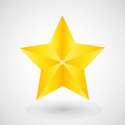 Gold star award with shiny Royalty Free Vector Image