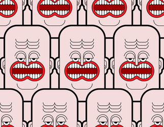 Angry scrambled eggs pattern seamless evil Vector Image