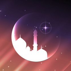 Colorful muslim mosque Royalty Free Vector Image