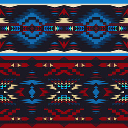 Set of ethnic seamless patterns aztec native Vector Image